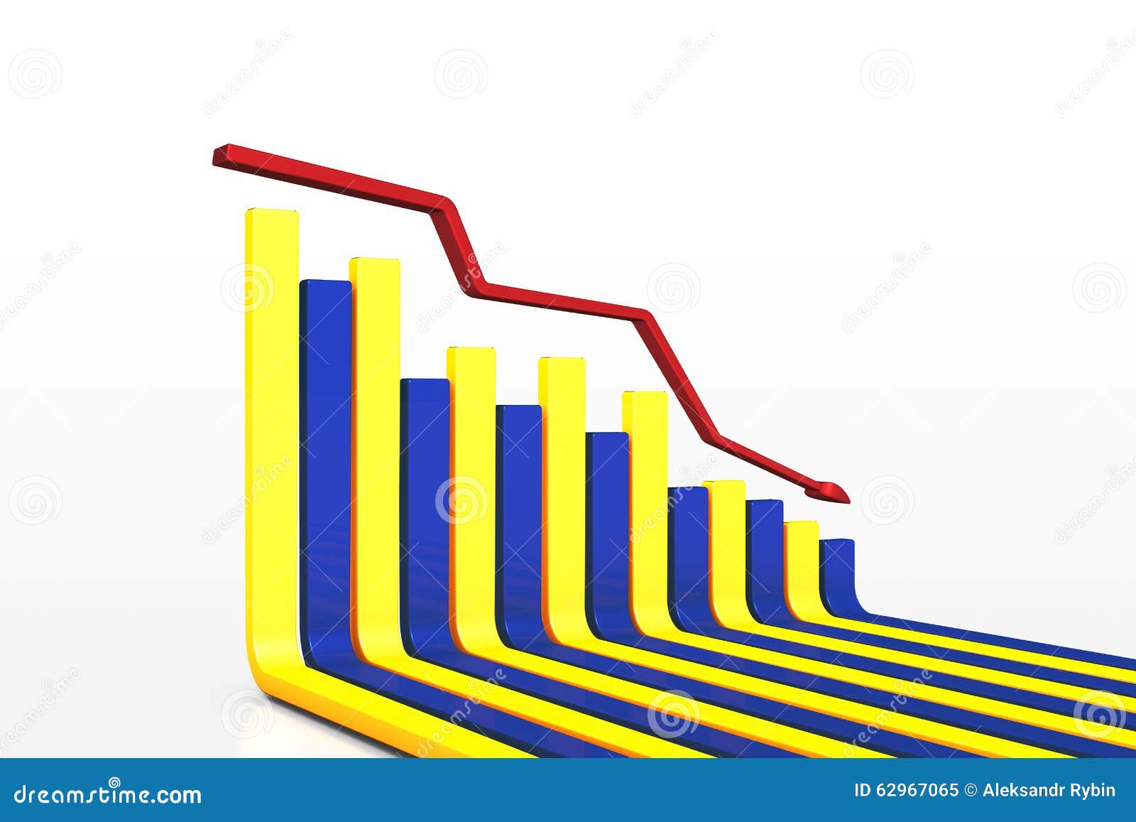 The Poor Performance of the Business Stock Illustration - Illustration ...