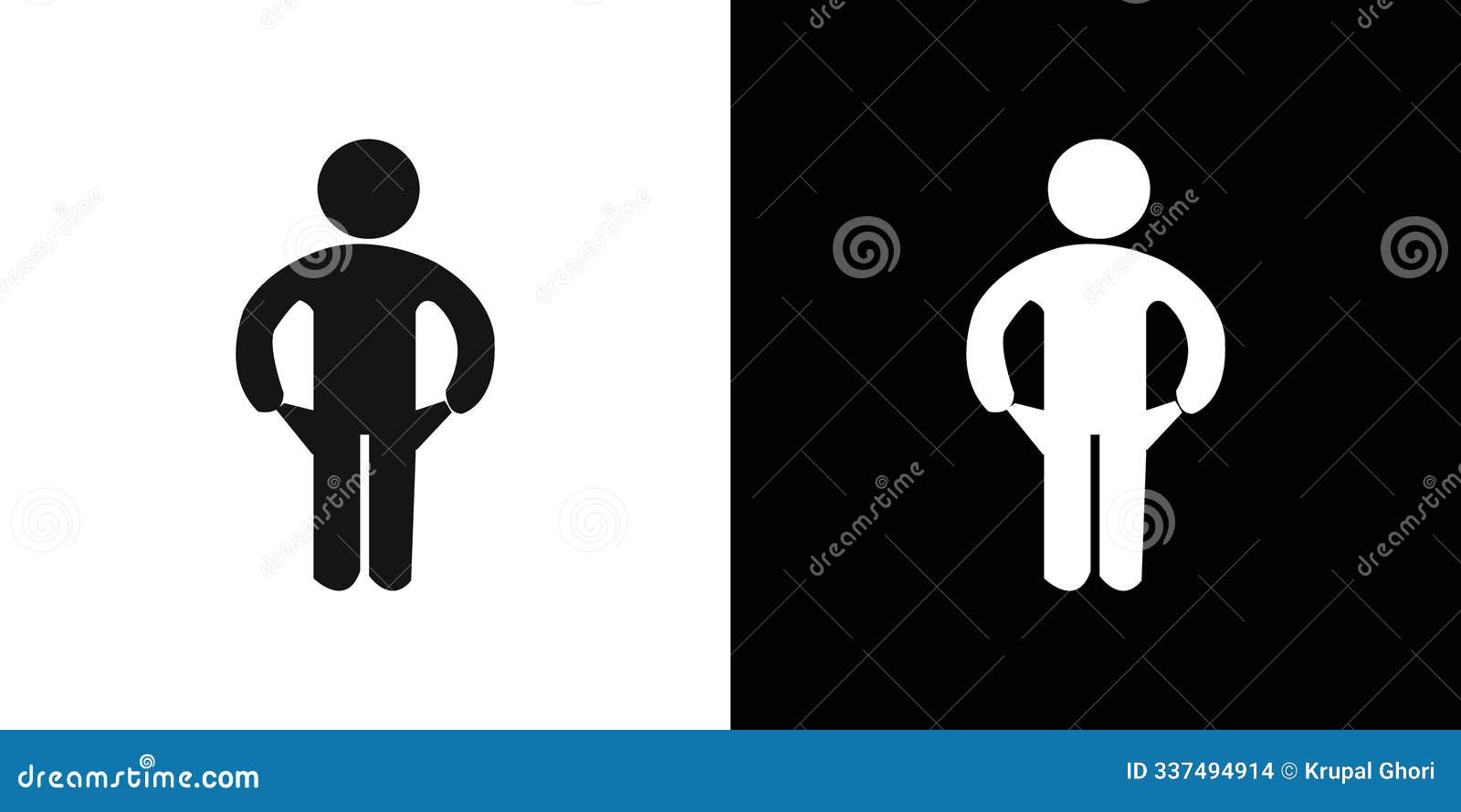 Poor Person Empty Pockets Icon Flat Line Illustration Stock Vector ...