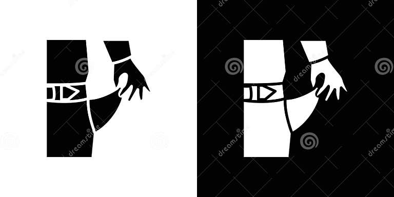 Poor Person Empty Pockets Icon Isolated Flat Vector in Outline Stock ...