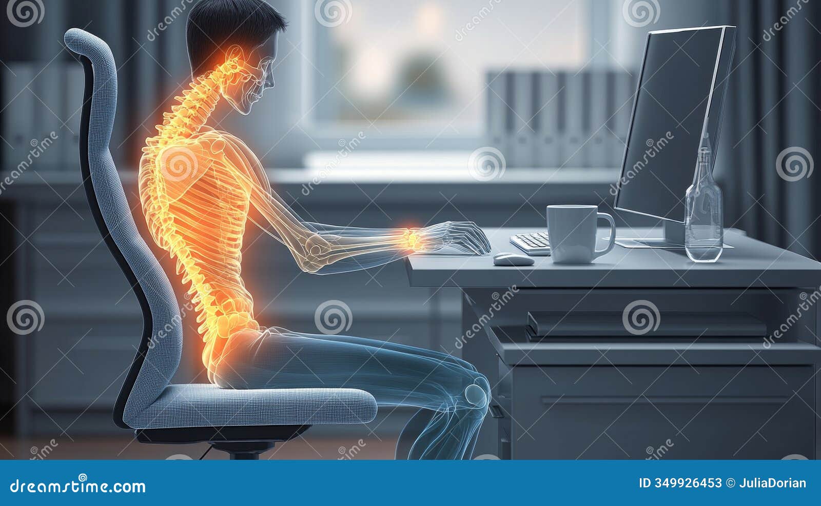 Poor Posture, Spinal Compression Health Risks of Prolonged Desk Work ...