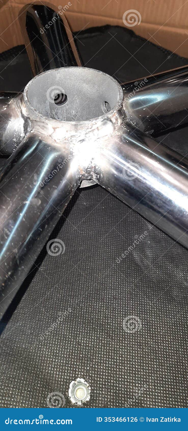 Poor Quality Welding Connection of the Office Chair. Stock Photo ...