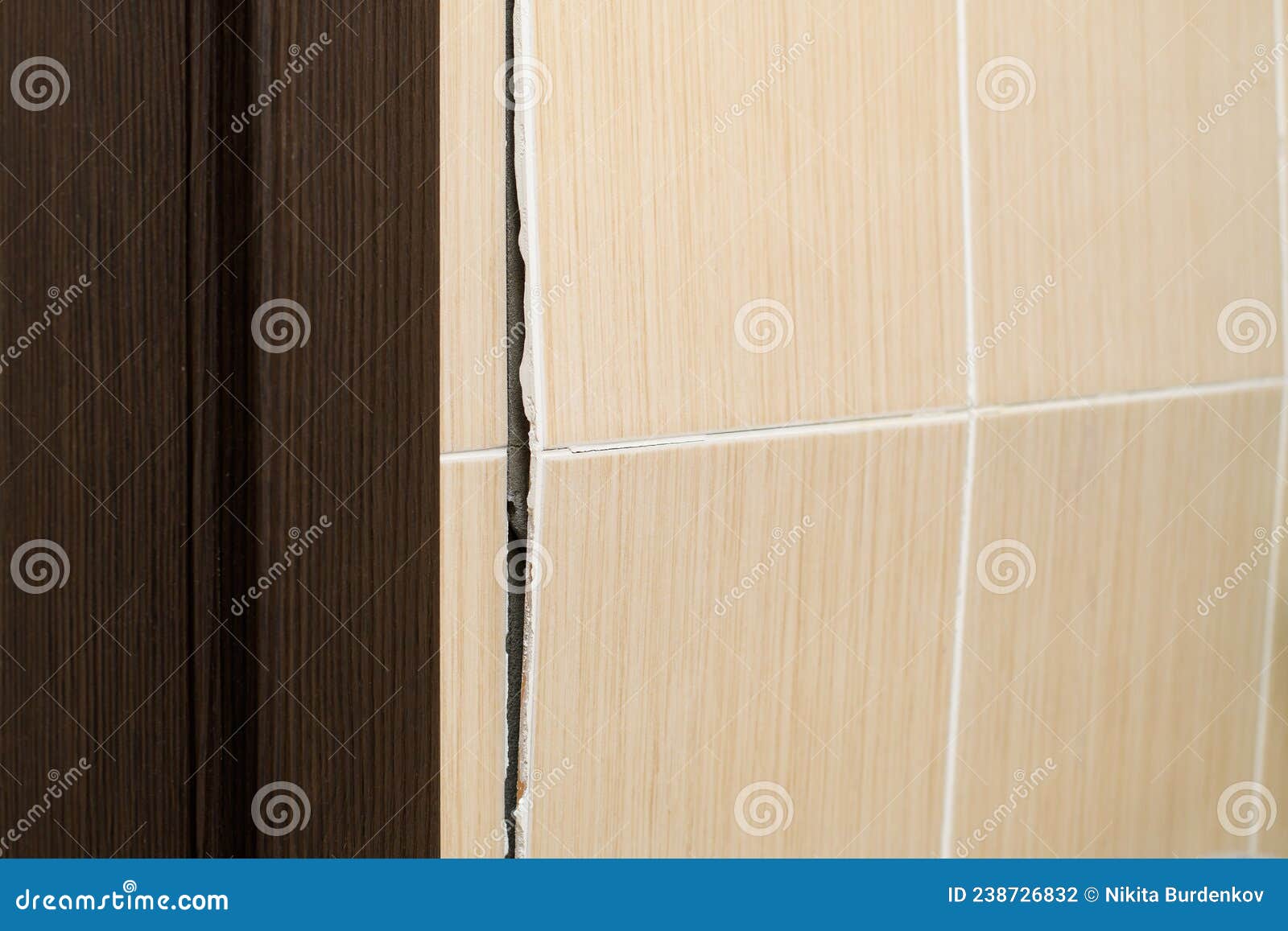 Poor Quality Work in the Bathroom. Tiles are Falling Off the Wall ...