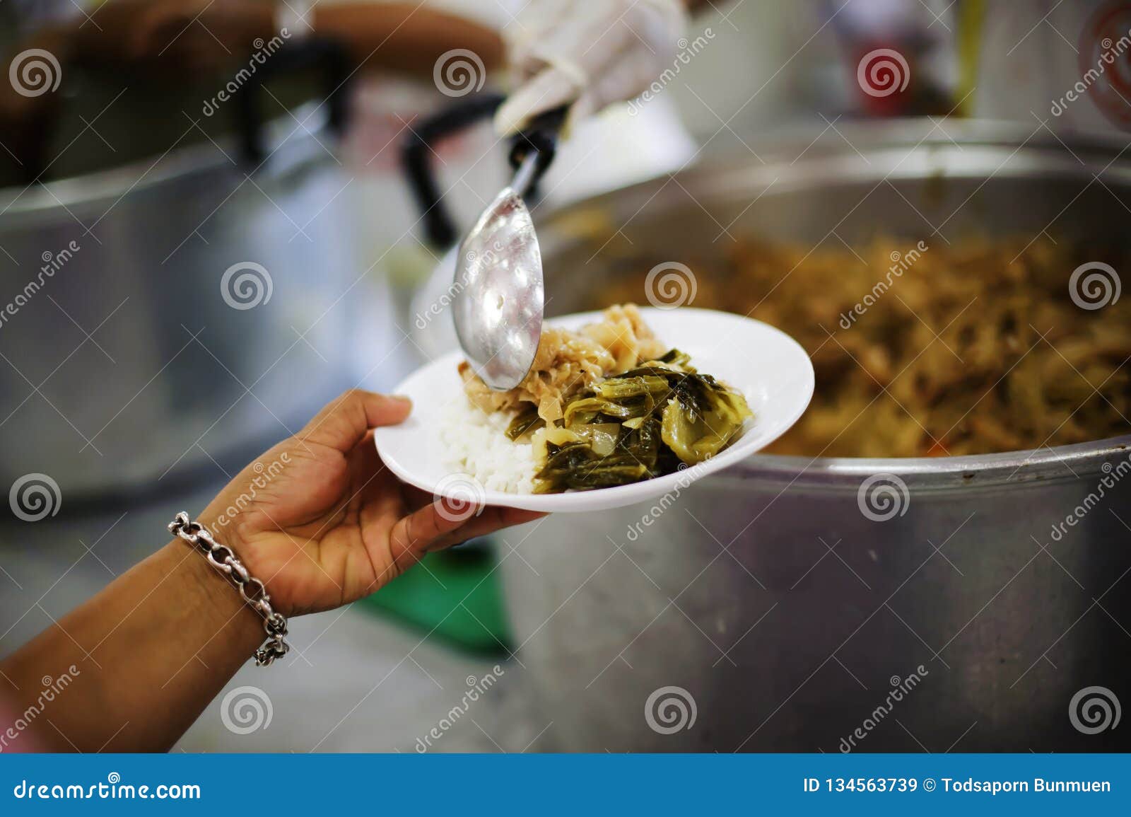 The Poor are Reaching for Food, are Sociable Stock Image - Image of ...