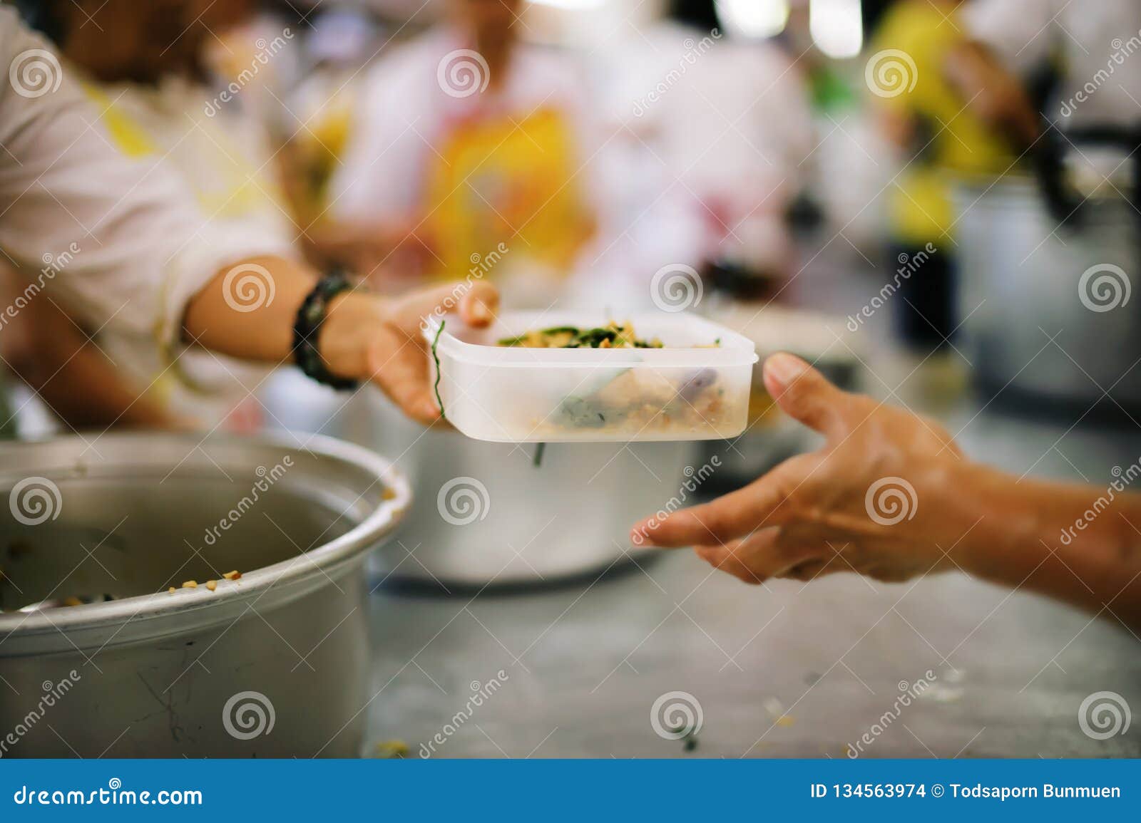 The Poor are Reaching for Food, are Sociable Stock Photo - Image of ...