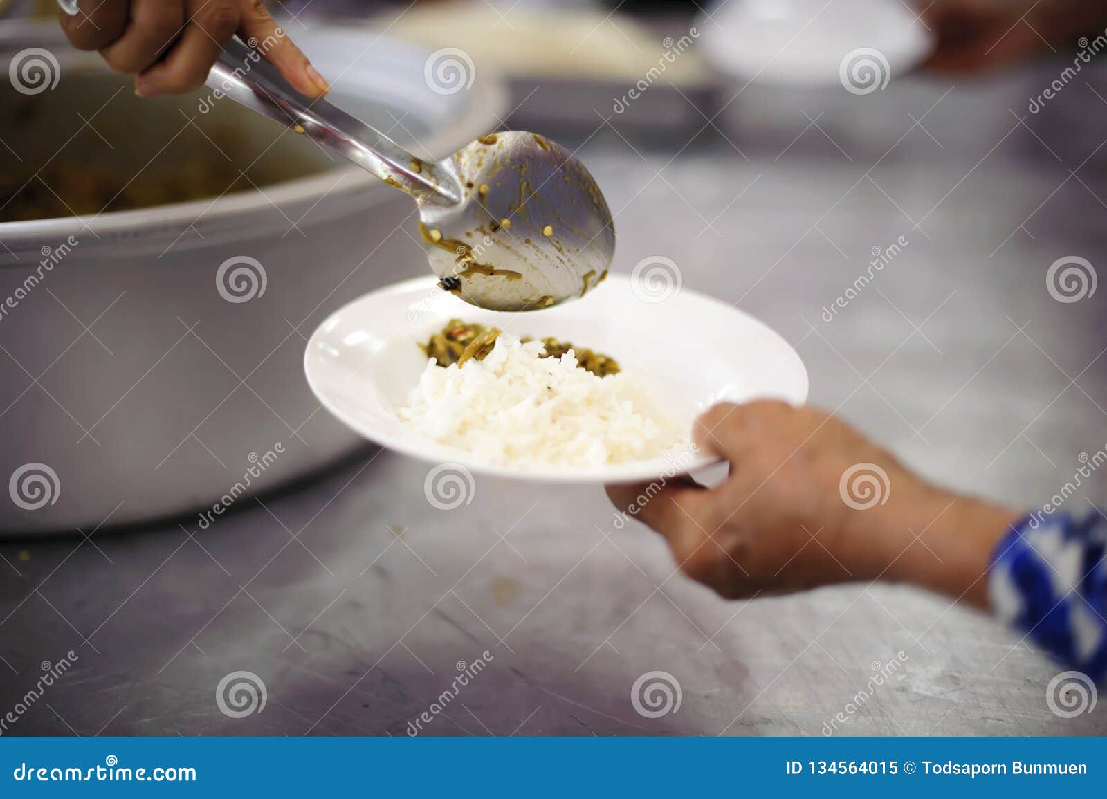 The Poor are Reaching for Food, are Sociable Stock Image - Image of ...
