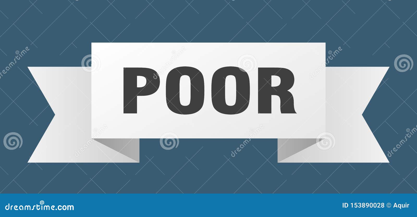 Poor ribbon. stock vector. Illustration of graphic, isolated - 153890028