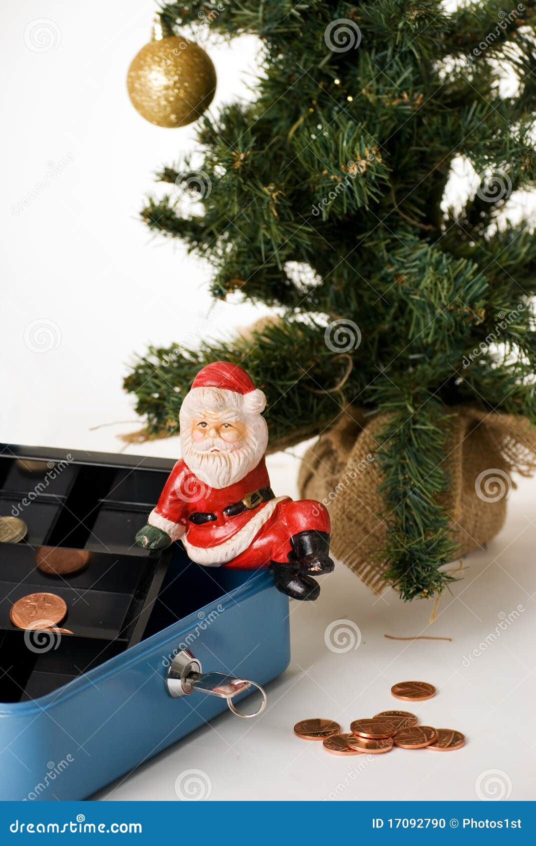 Poor Santa Claus With Empty Bag In Studio Royalty-Free Stock Image ...