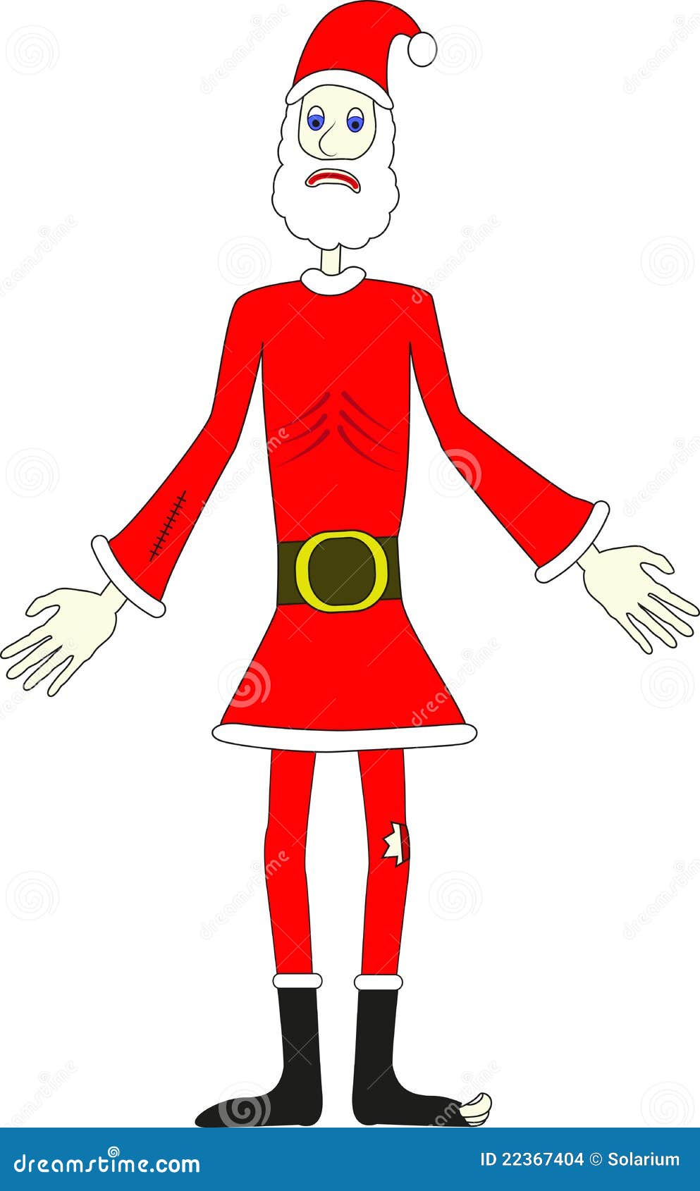 Poor Santa stock vector. Illustration of decoration, festivity - 22367404