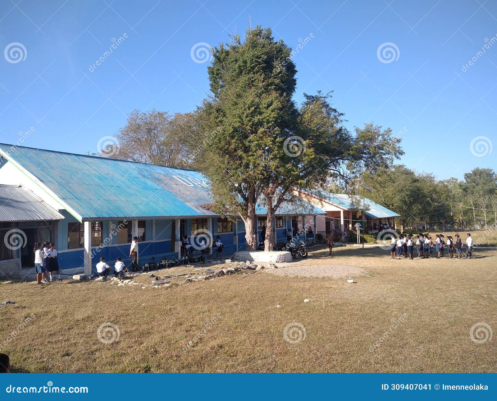 Poor School In The Old Village In China Editorial Image | CartoonDealer ...