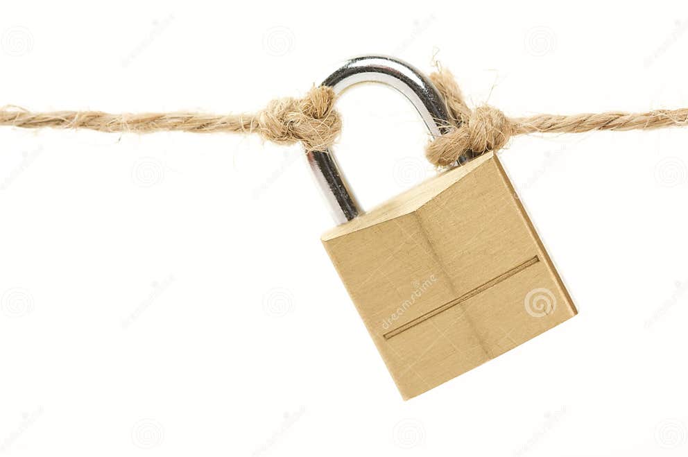 Poor Security Lock Isolated Stock Photo - Image of protect, burglary ...