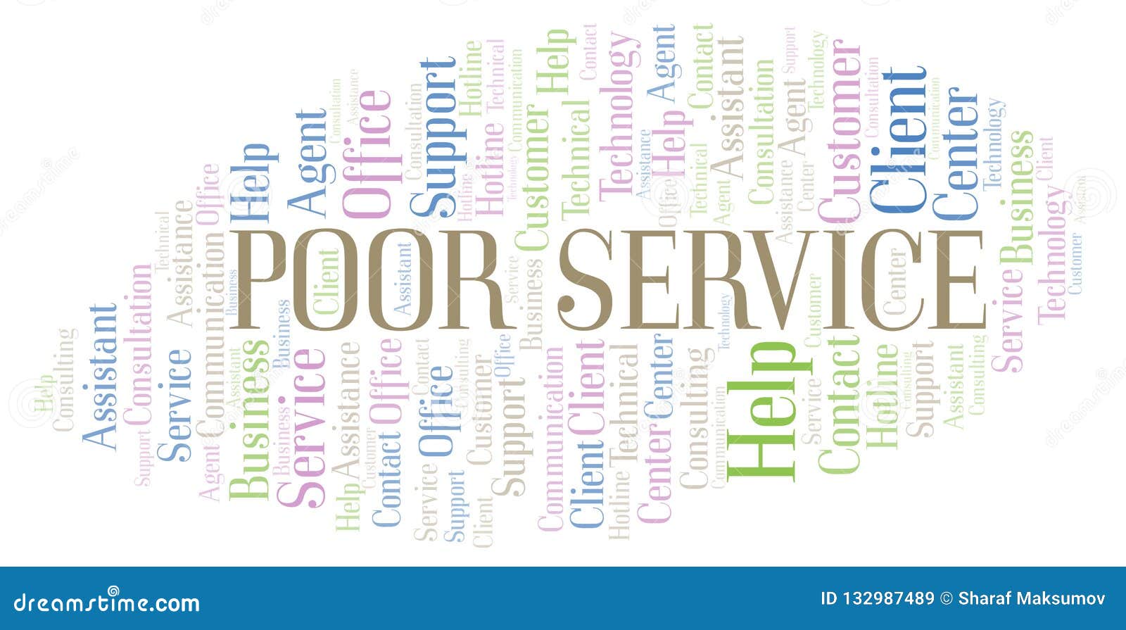 Poor Service word cloud stock illustration. Illustration of concept ...