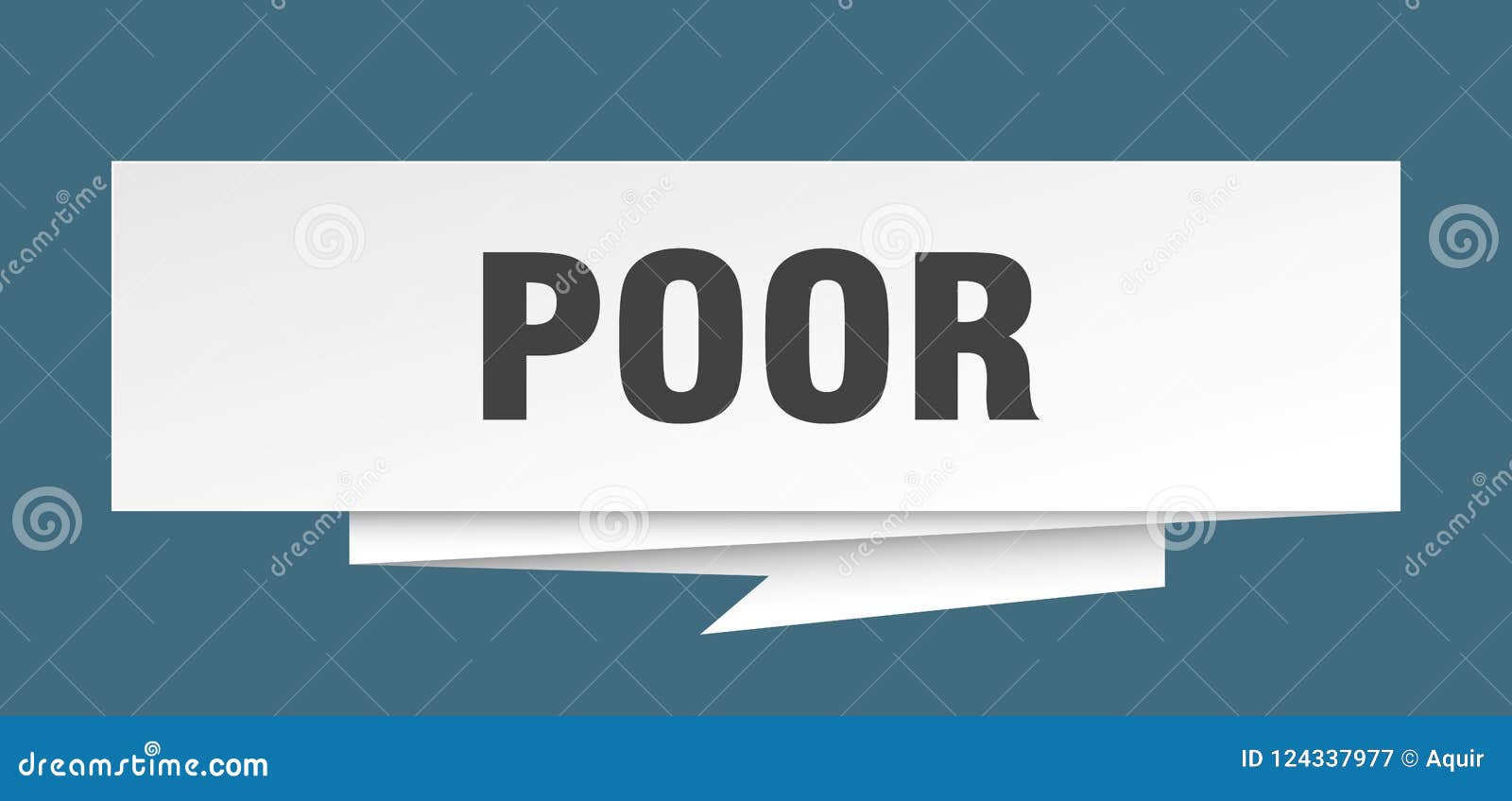 Poor stock vector. Illustration of origami, poor, flat - 124337977