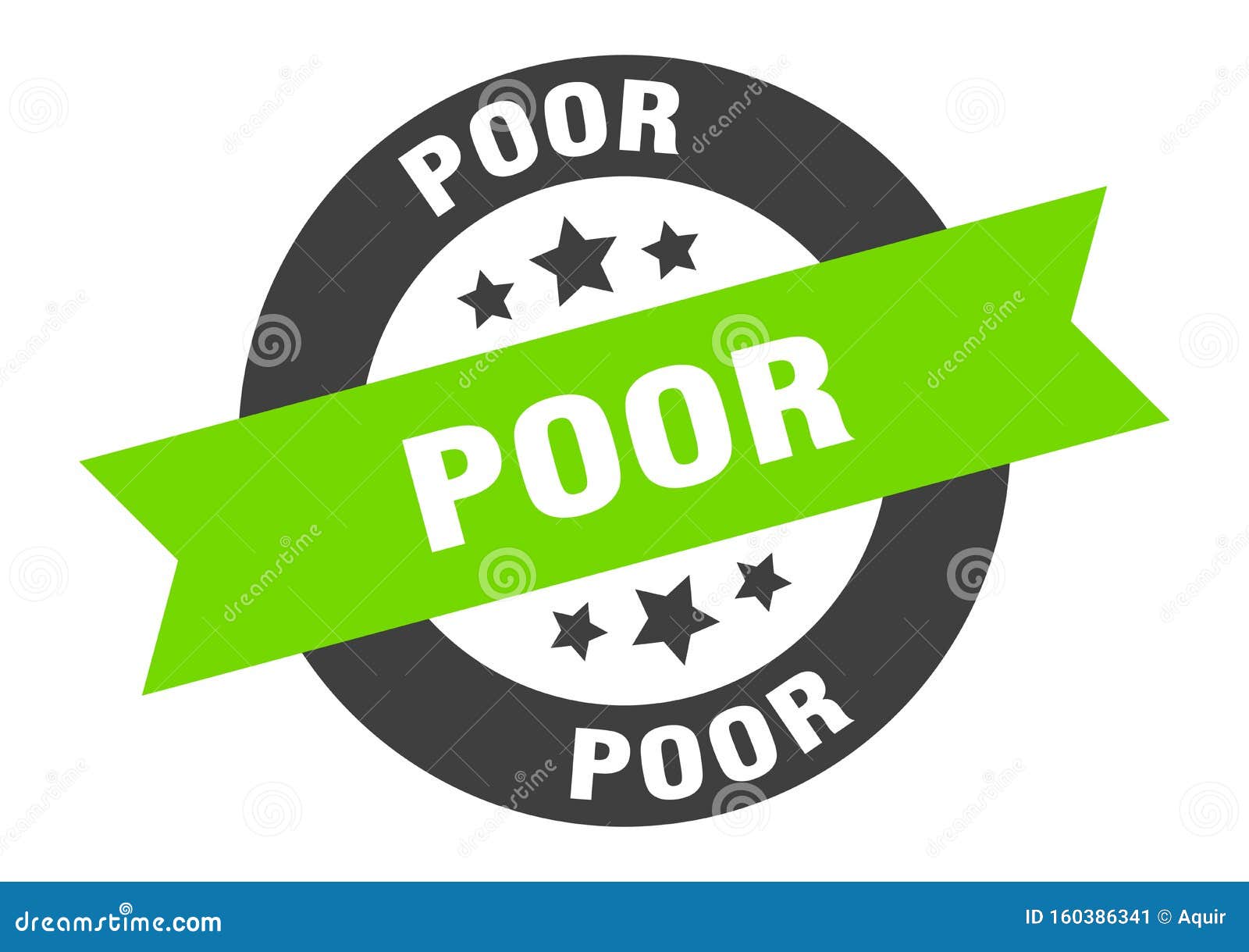 Poor sign stock vector. Illustration of sign, band, poor - 160386341