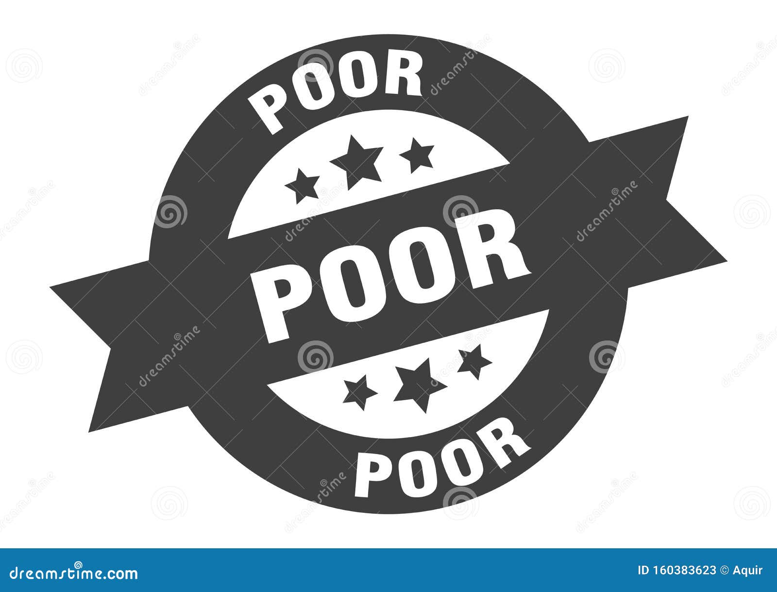 Poor sign stock vector. Illustration of vignette, poor - 160383623
