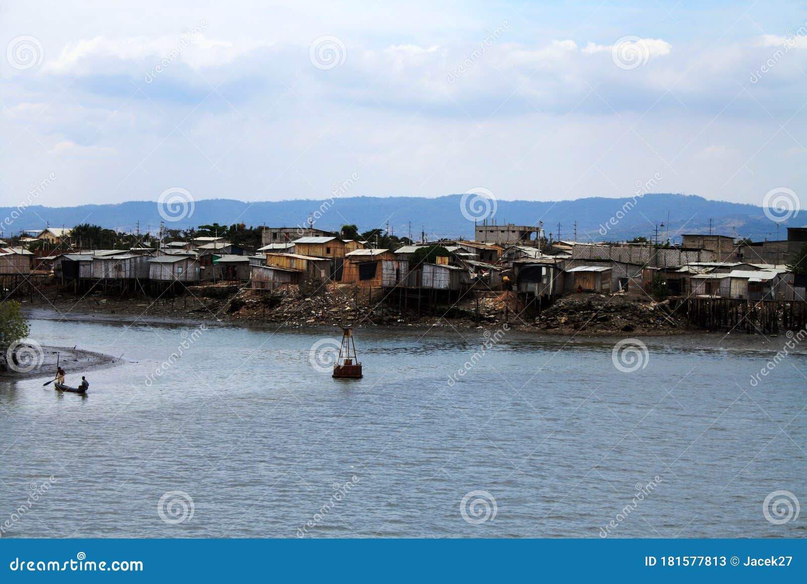 Poor slum area in Panama. stock image. Image of population - 181577813