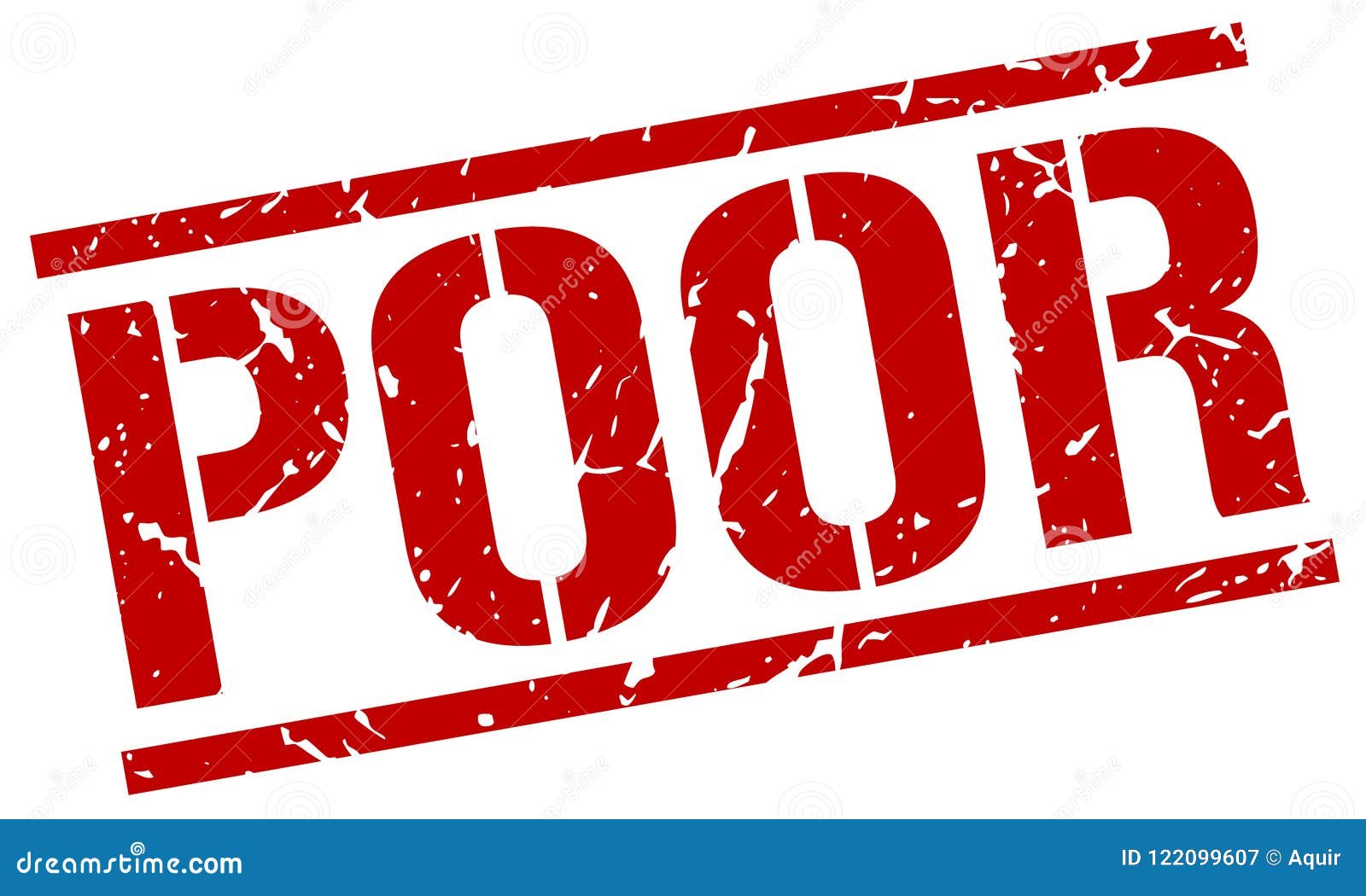 Poor stamp stock vector. Illustration of isolated, grungy - 122099607