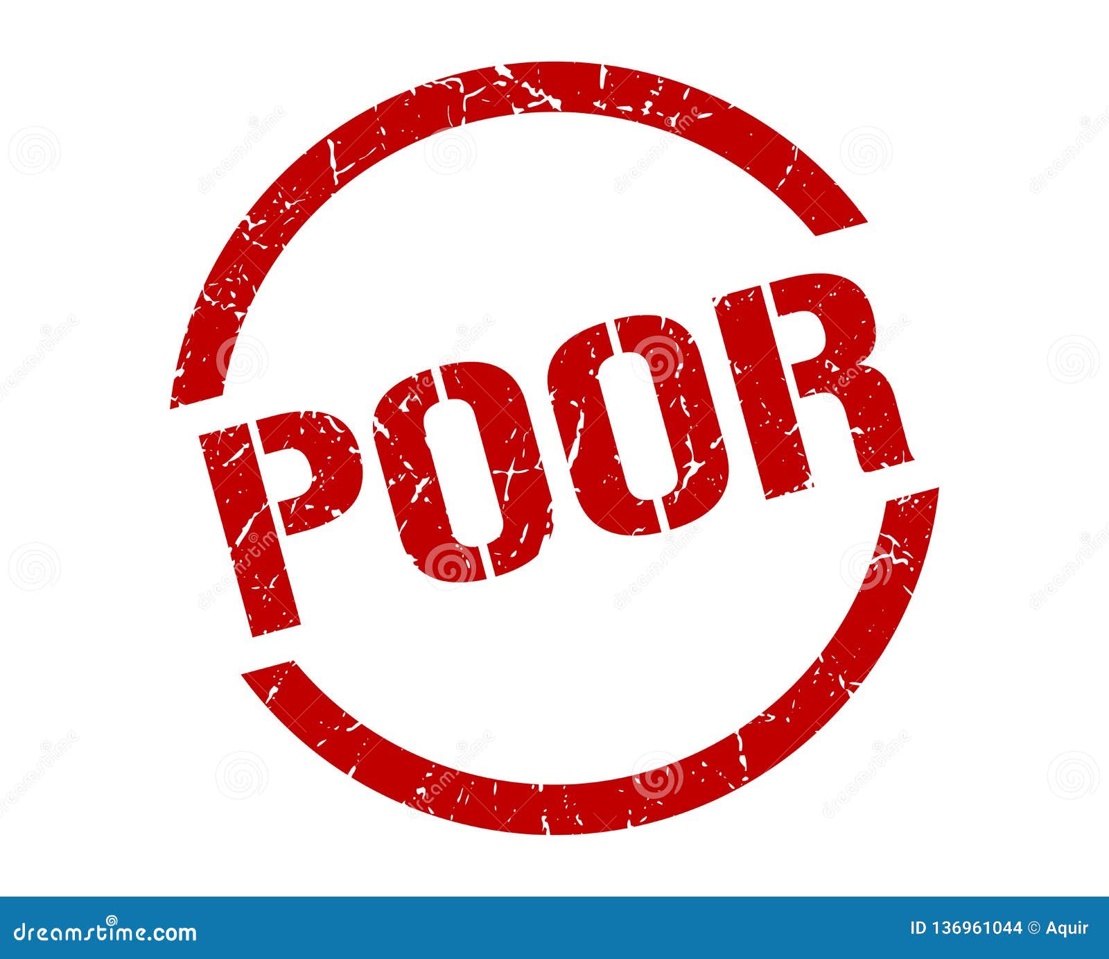 Poor stamp stock vector. Illustration of sign, circle - 136961044