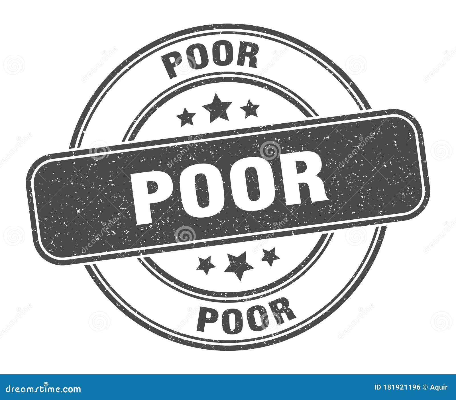 Poor Stamp. Poor Round Grunge Sign Stock Vector - Illustration of ...