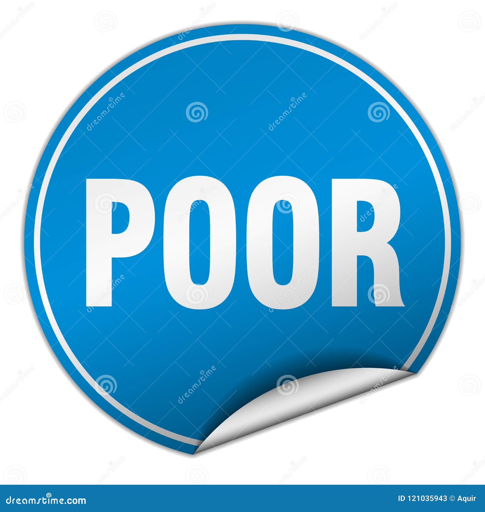 Poor sticker stock vector. Illustration of vector, round - 121035943