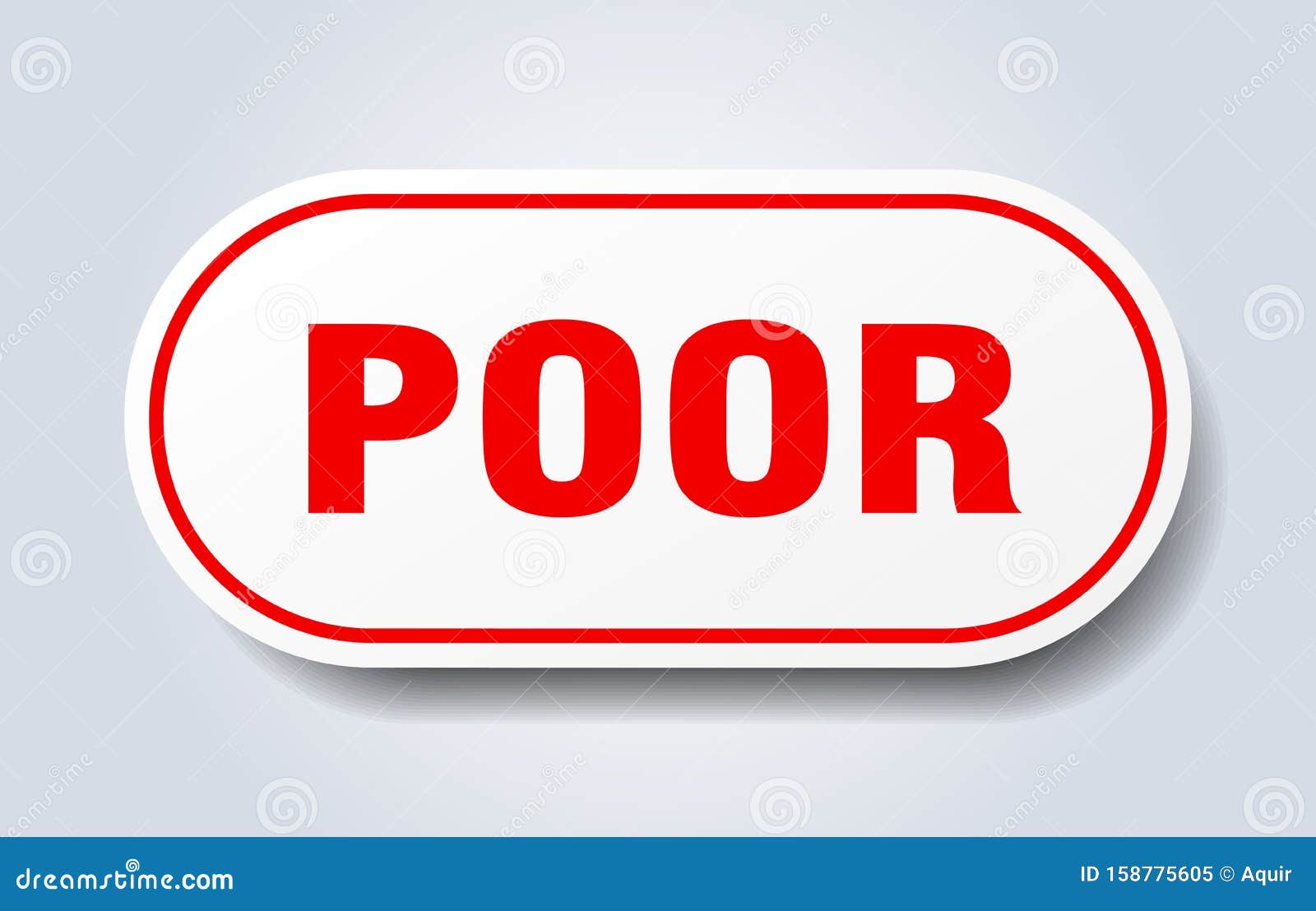 Poor sticker. stock vector. Illustration of banner, flat - 158775605