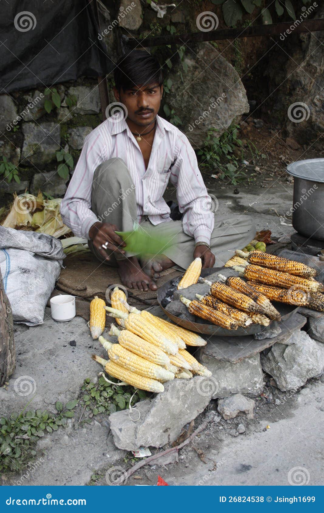 A Poor Street Vendor in India Editorial Stock Photo - Image of ...