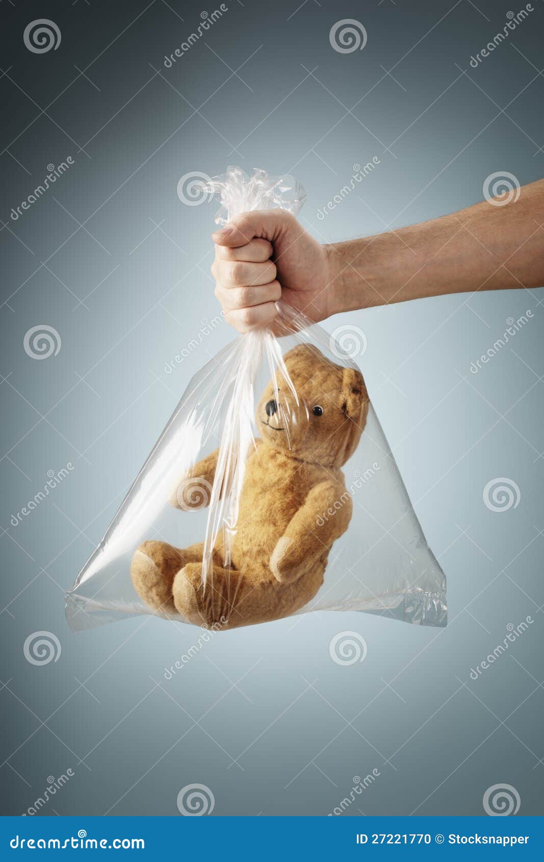 Poor Teddy stock photo. Image of plastic, enclosure, concept - 27221770
