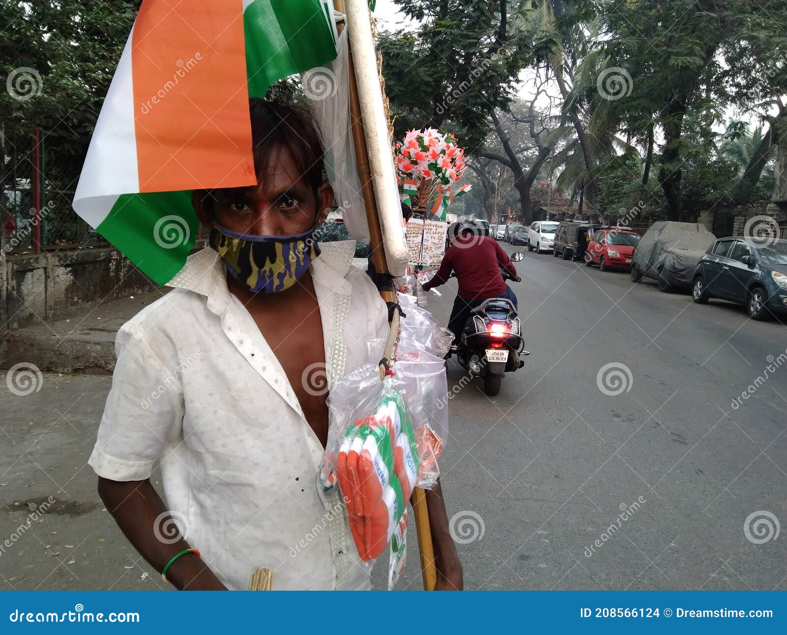 Poor Vendor Selling Indian Flags on Roads Editorial Stock Image - Image ...