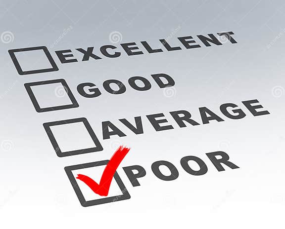 Poor Very Bad Customer Quality Survey Form Stock Photo - Image of poor ...