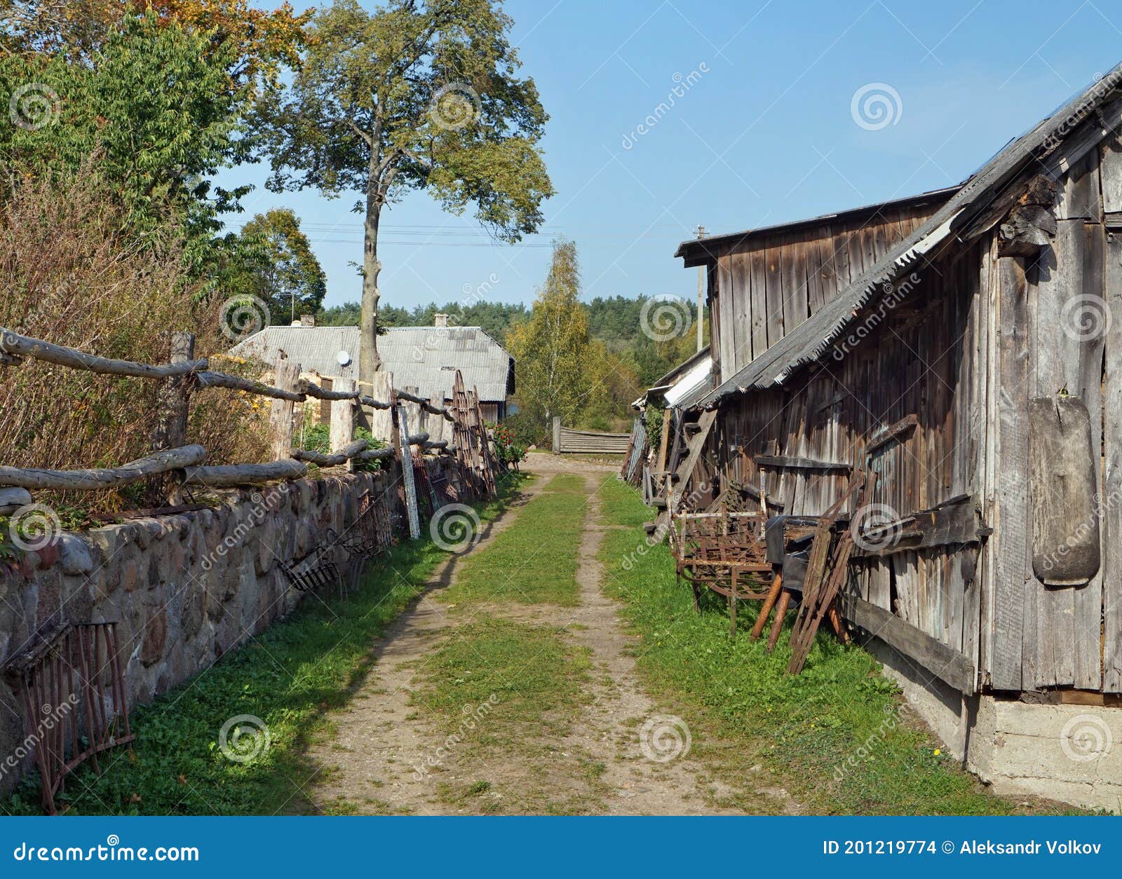 Poor Village Street Panoramic Landscape Stock Photo - Image of ...