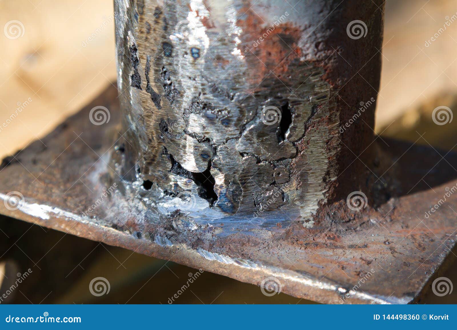 Bad pipe welding stock photo. Image of industry, iron - 144498360