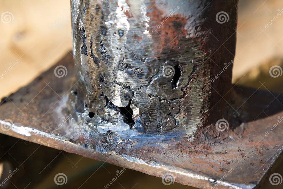 Bad pipe welding stock photo. Image of industry, iron - 144498360