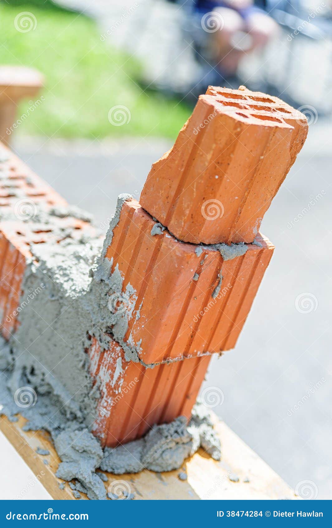 Poor work with bricks stock photo. Image of laying, beginner - 38474284