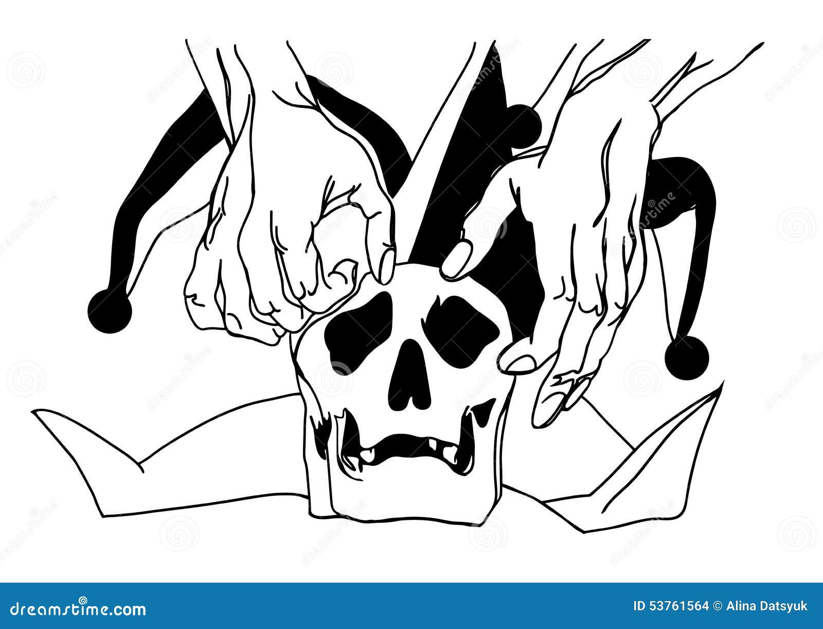 Poor Yorick stock vector. Illustration of orbit, white - 53761564