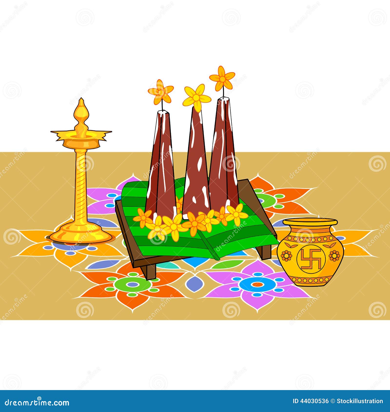 Poorada Uttigal for Onam Decoration Stock Vector - Illustration of ...