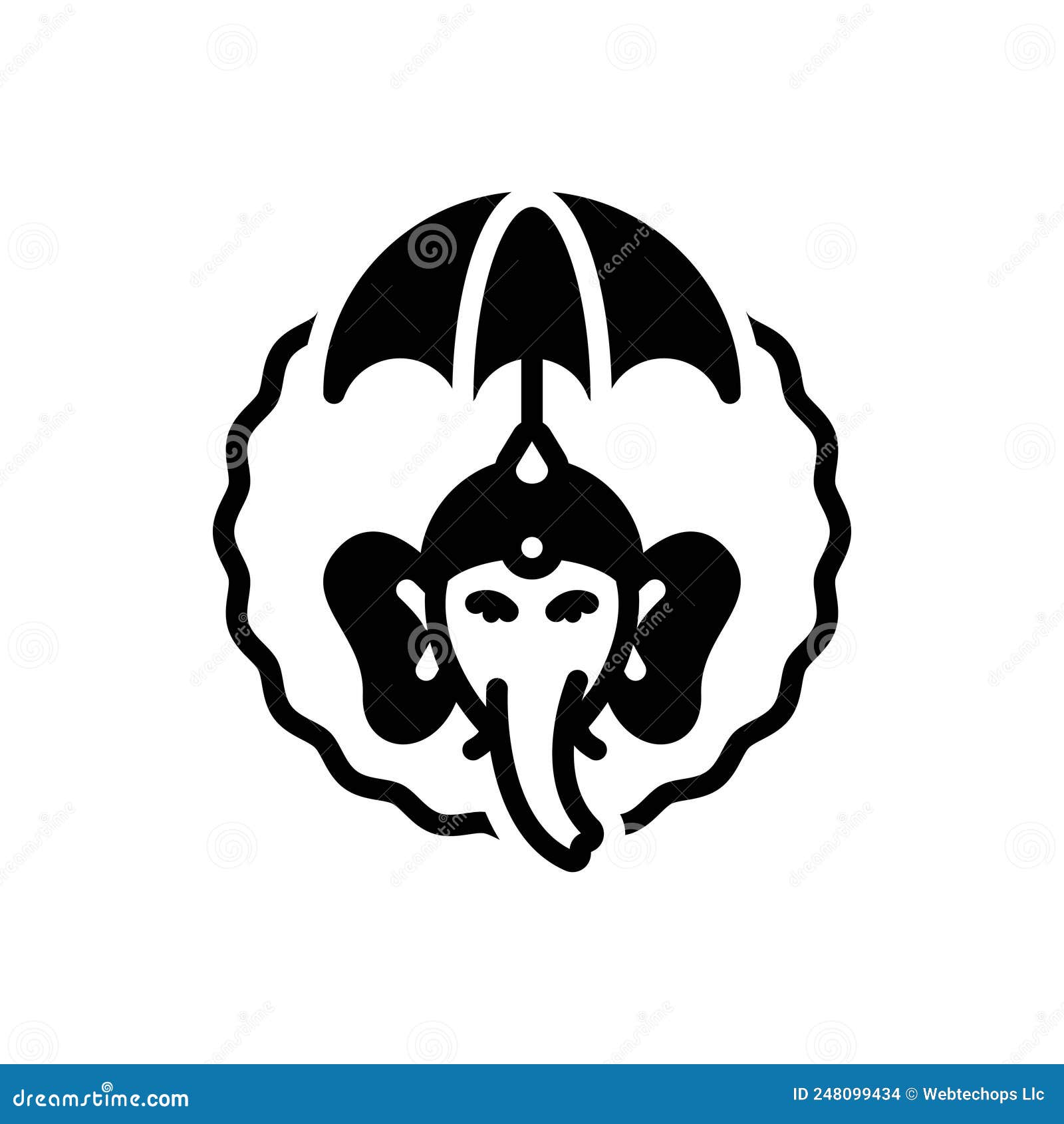 Black Solid Icon for Pooram, Kerala and Sacred Stock Vector ...
