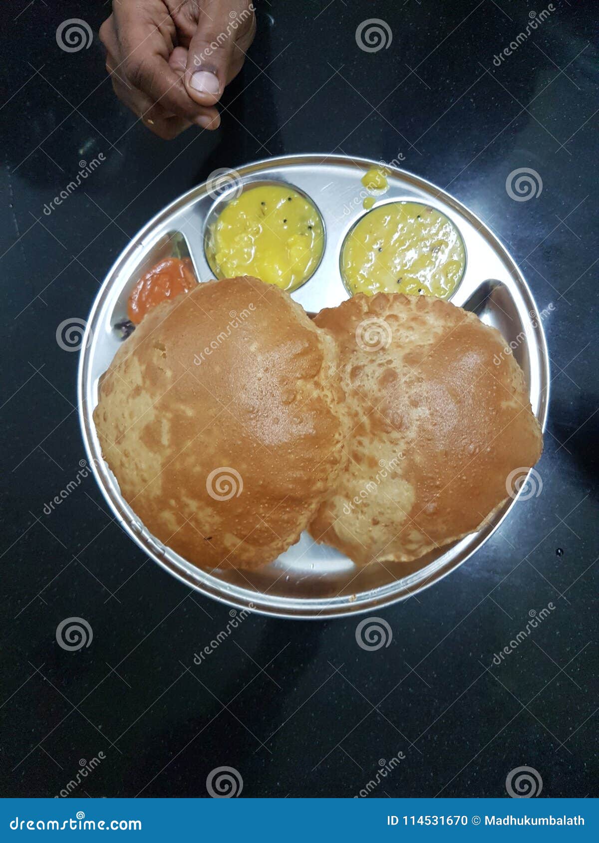 Poori stock photo. Image of indian, wheat, poori, food - 114531670