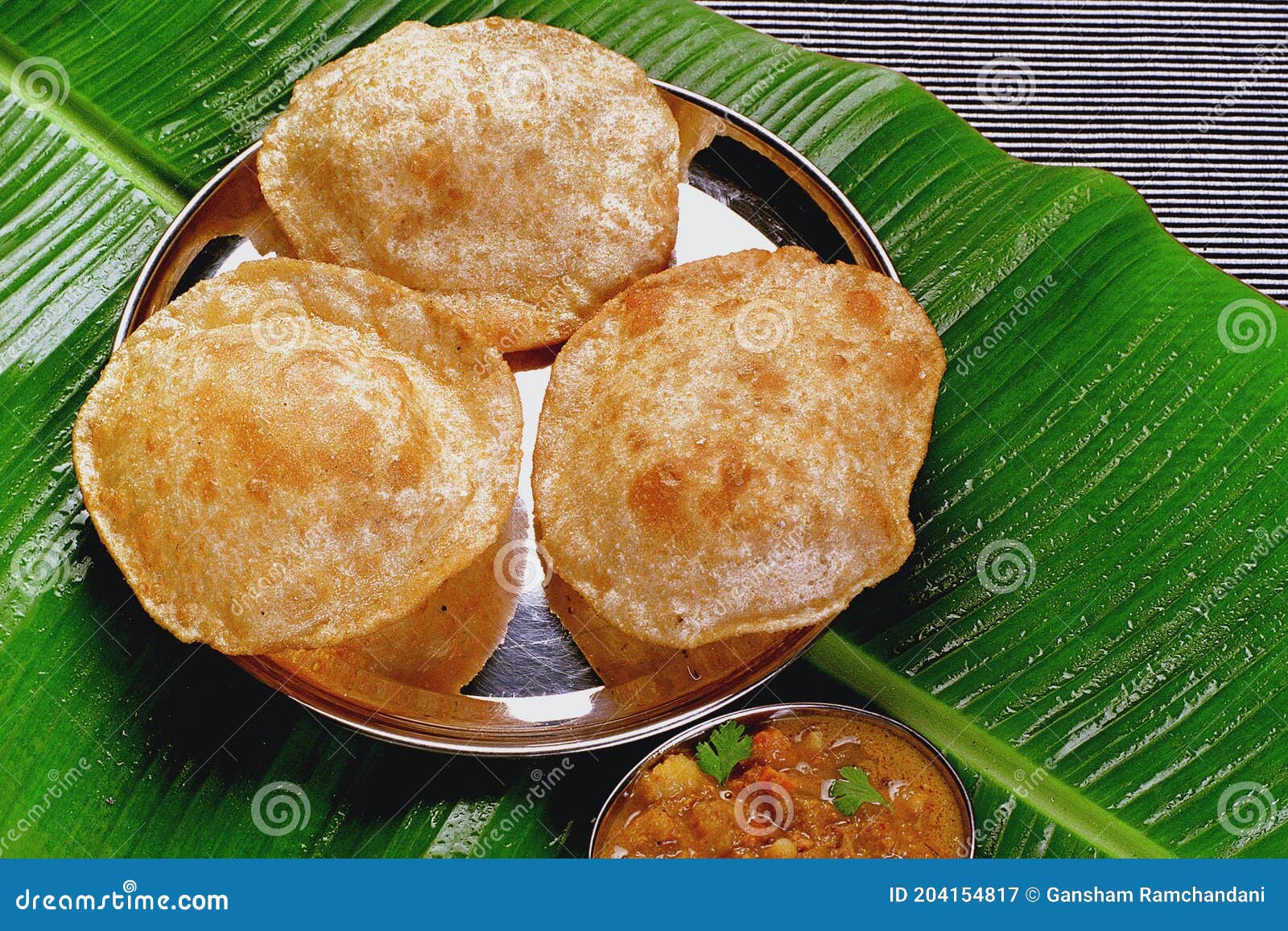 Poori Kurma a Typical South Indian Dish Stock Image - Image of bowl ...