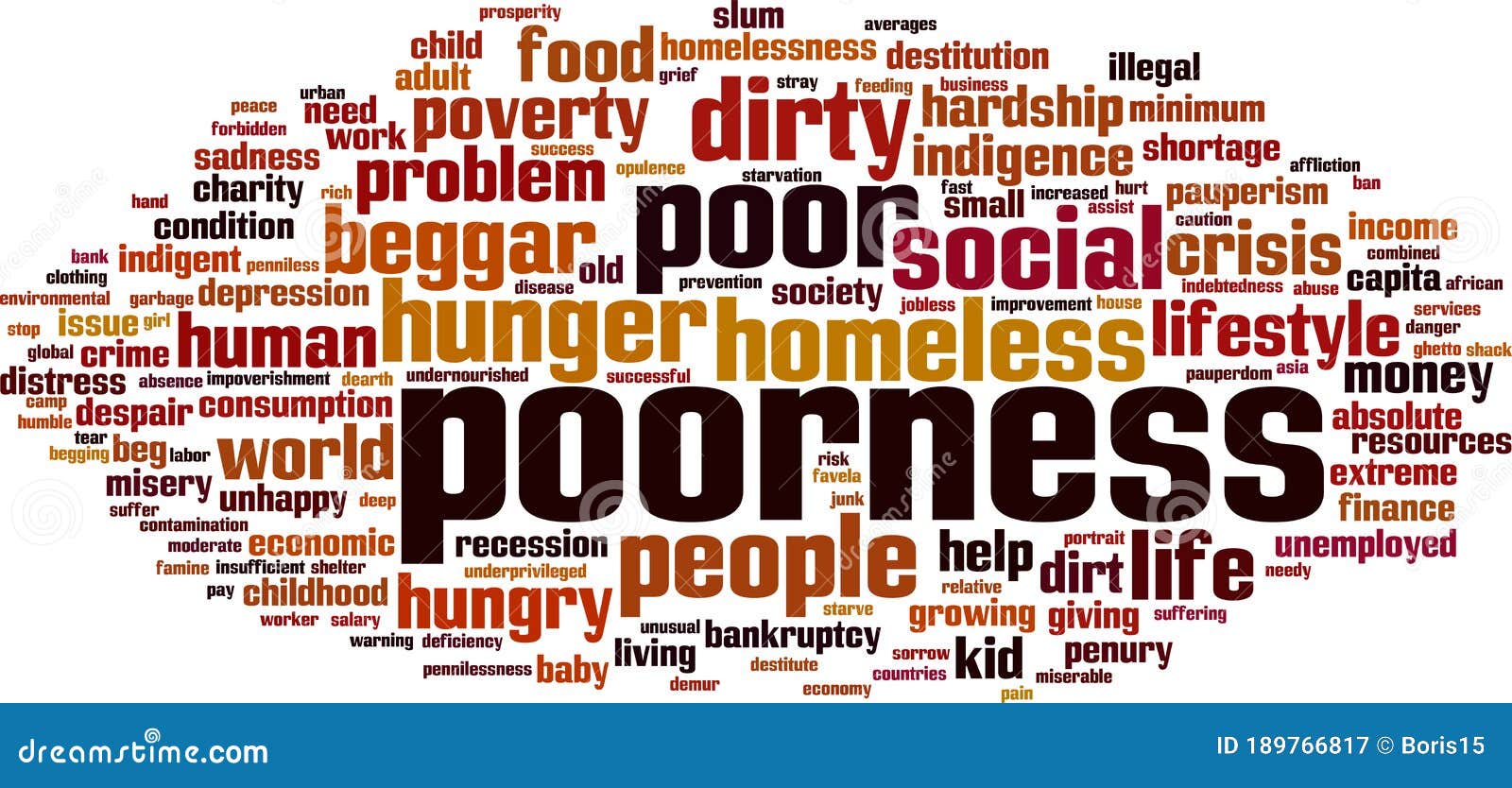 Pauperism And Hardship In Life - Pictured By Word Pauperism As A Heavy ...