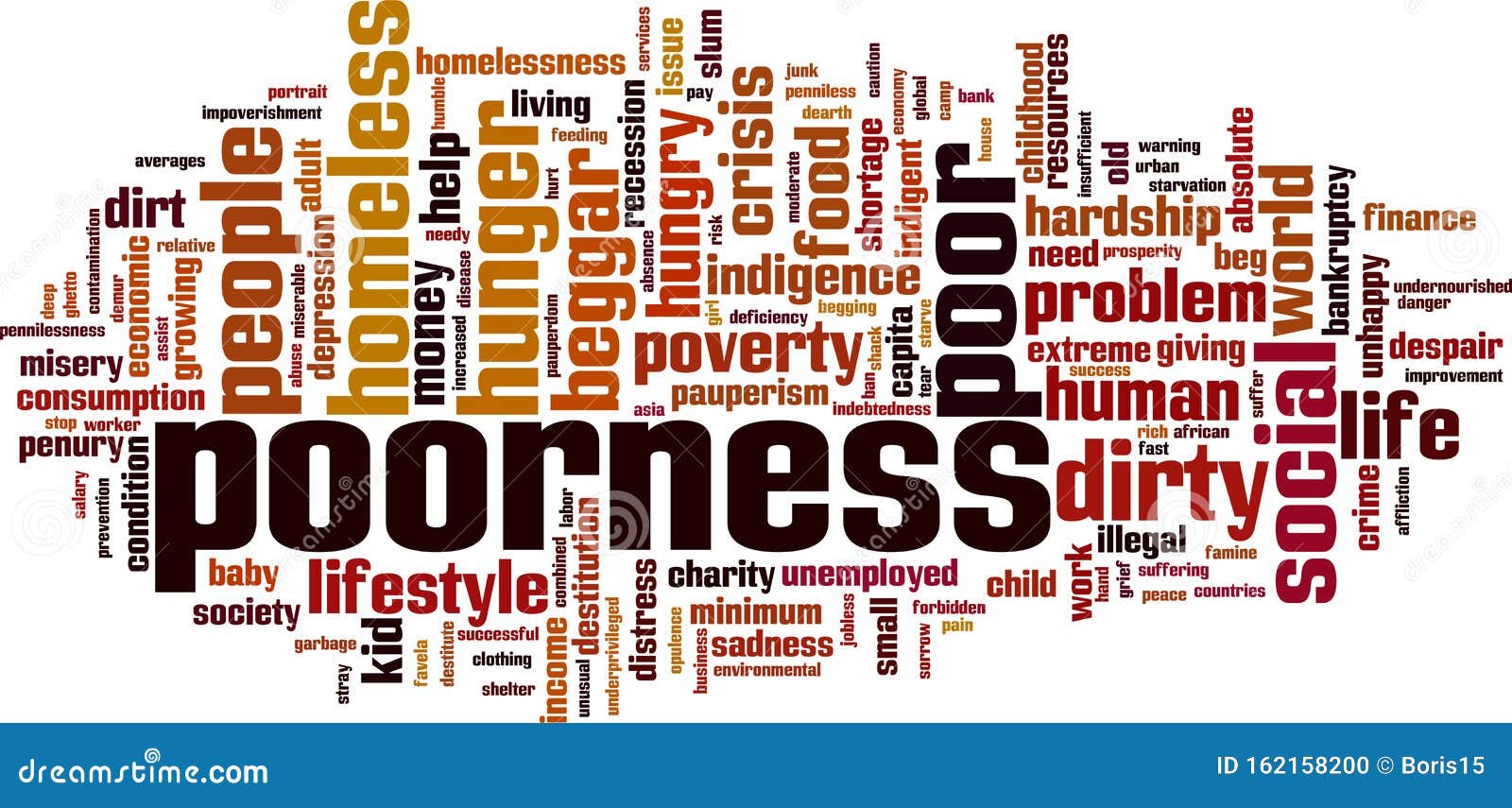 Pauperism And Hardship In Life - Pictured By Word Pauperism As A Heavy ...