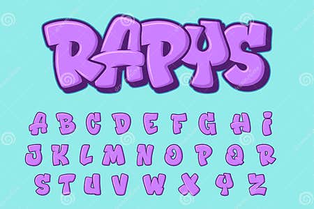 Pop Alphabet Graffiti Text Vector Letters Stock Vector - Illustration ...