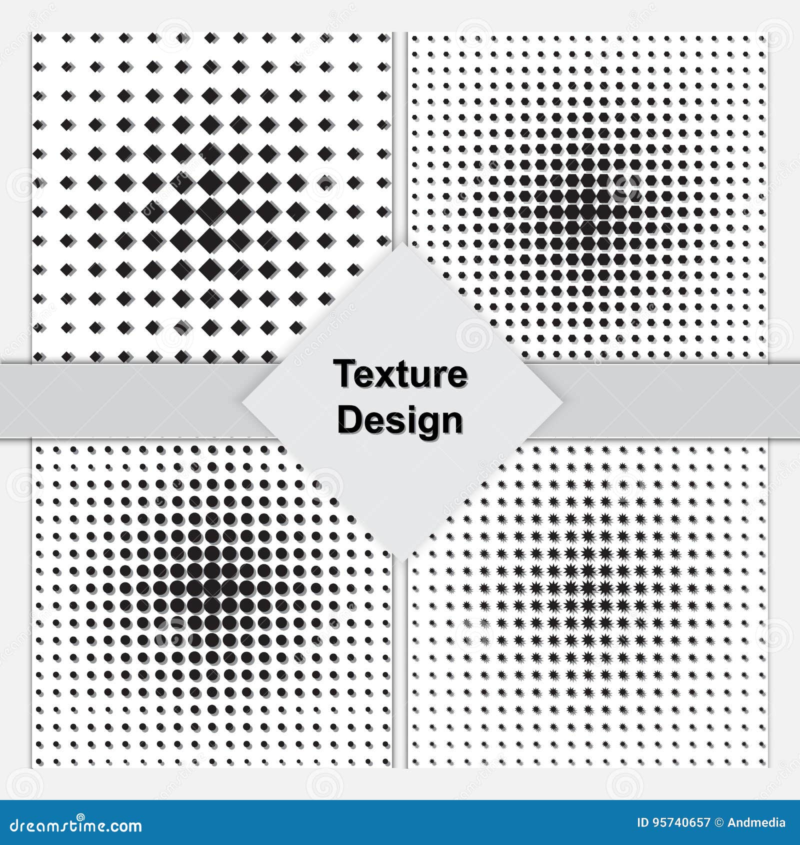 Pop Art Abstract Dotted Background Set. Stock Vector - Illustration of ...