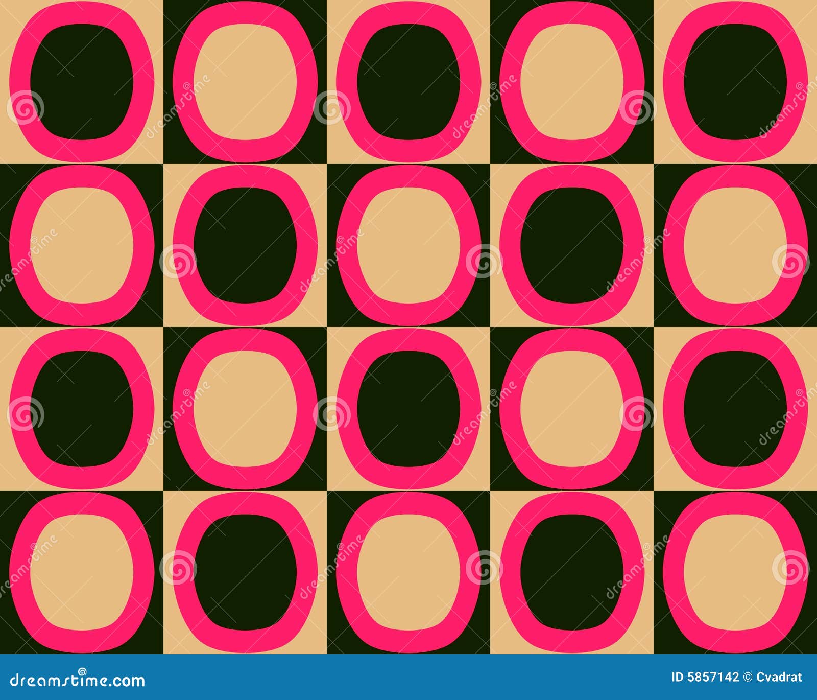 Pop Art Alternate Ovals Pattern Red Black Orange Stock Illustration ...