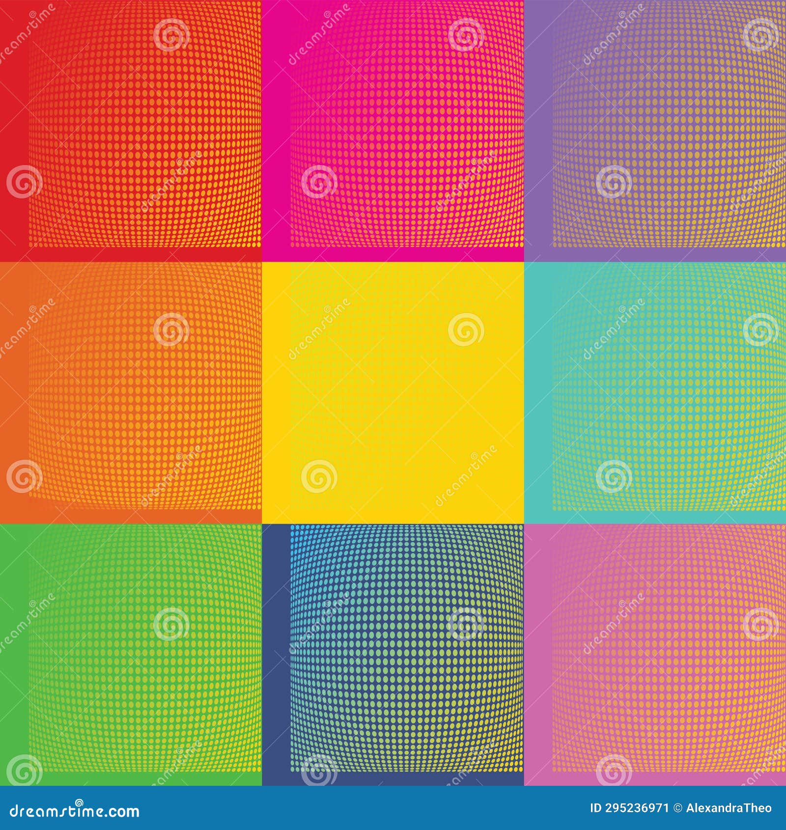 Pop Art Andy Warhol Background with Dots Stock Vector - Illustration of ...