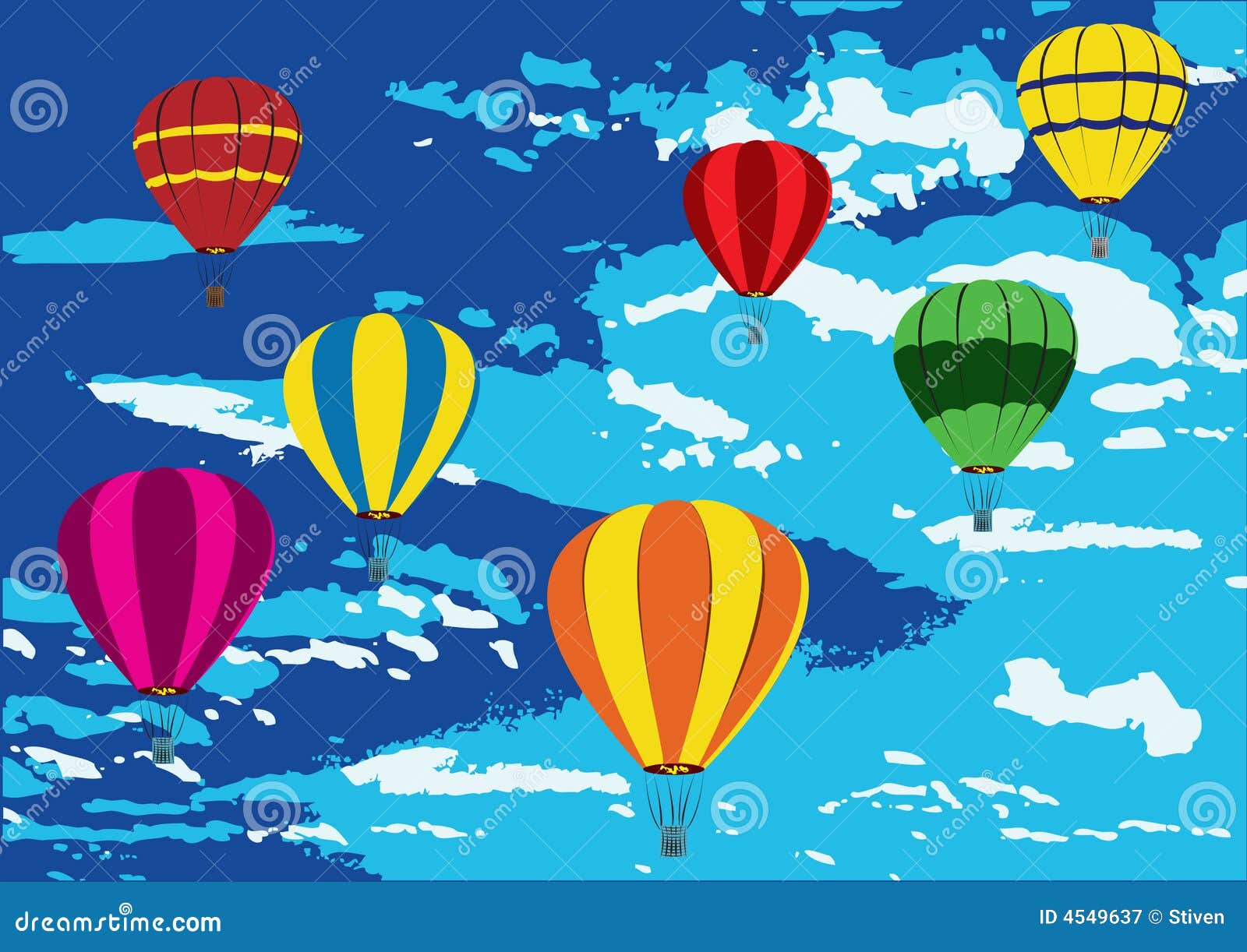 Pop Art Balloons Cartoon Vector | CartoonDealer.com #4549637