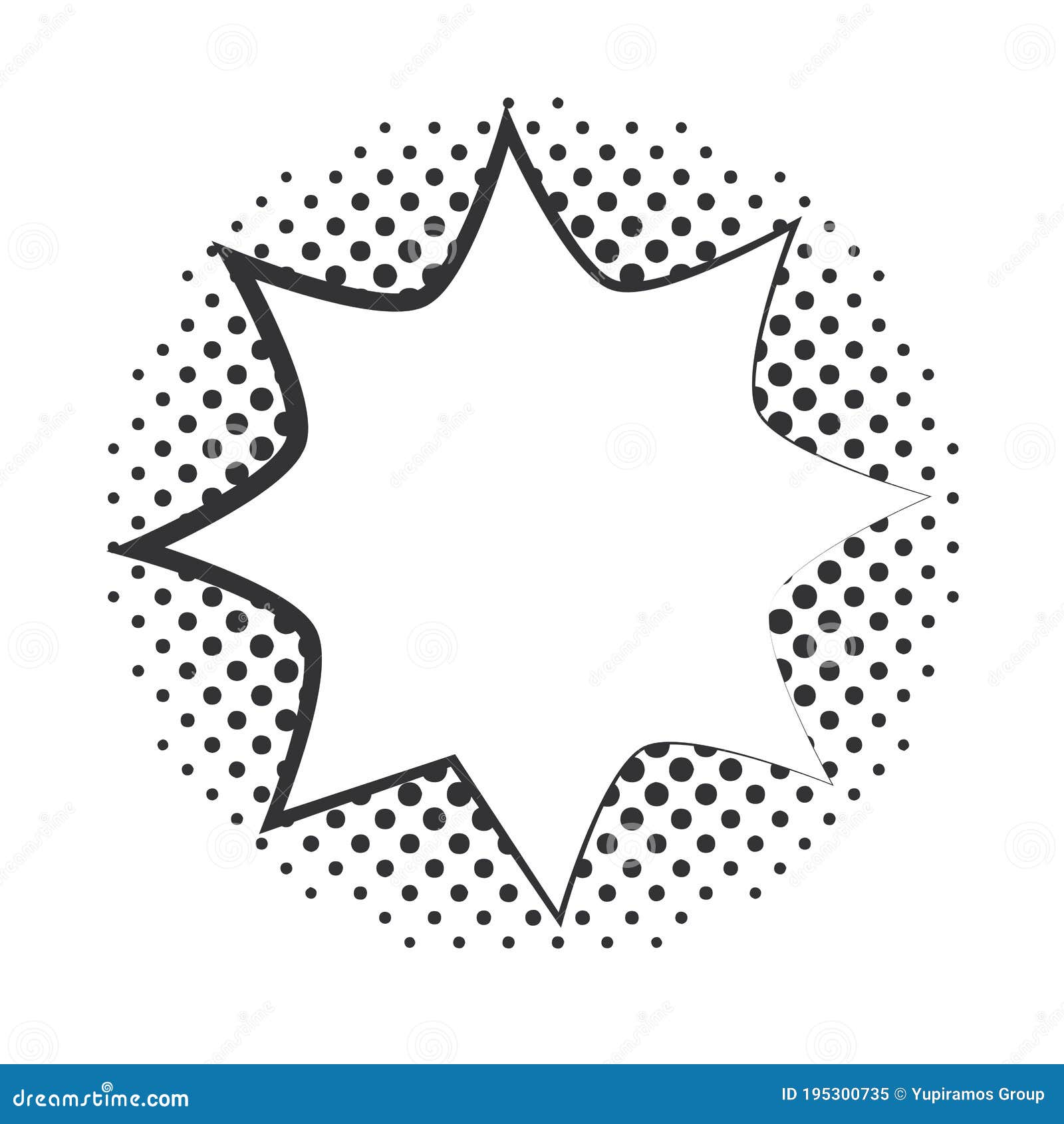 Pop Art Blast Speech Bubble Halftone Style, Linear Design White ...