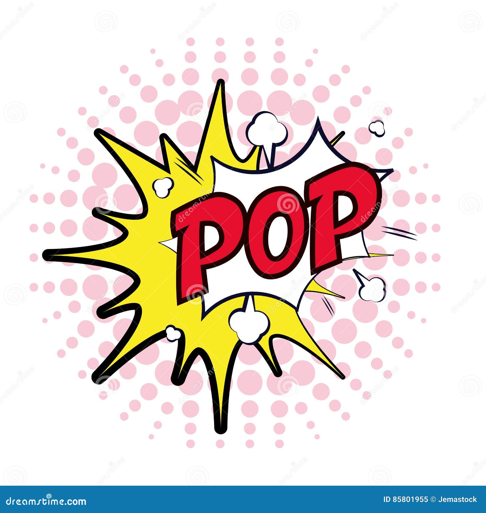 Pop Art Bubble Speech Explosion Dotted Design Stock Vector ...