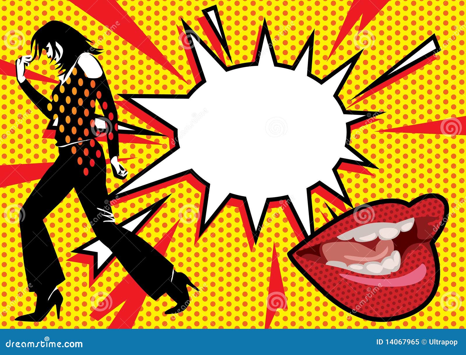 Pop Art Burst 2 stock vector. Illustration of female - 14067965