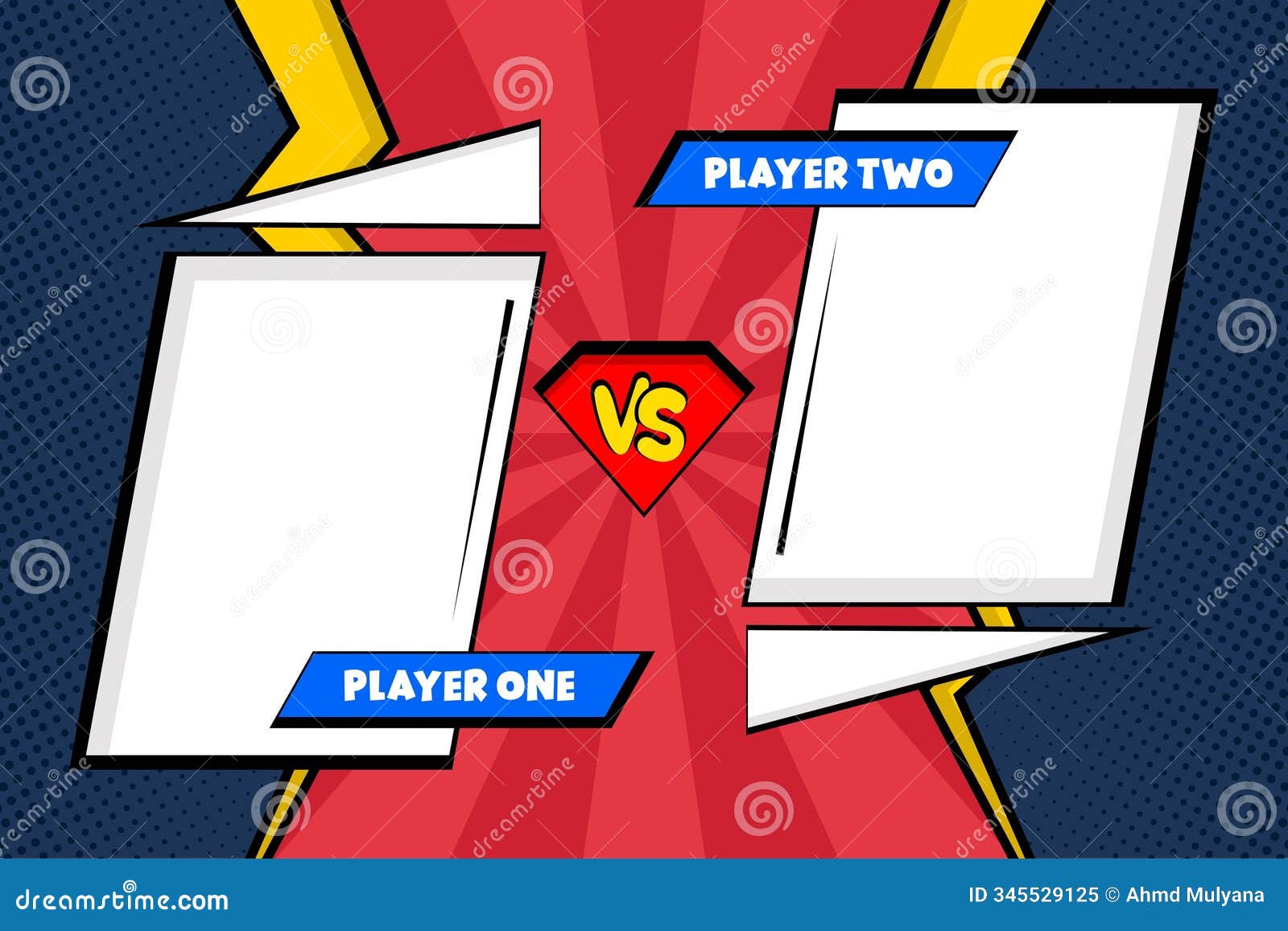 Pop Art Cartoon Comic Background Cloud Template Versus Vector Image ...