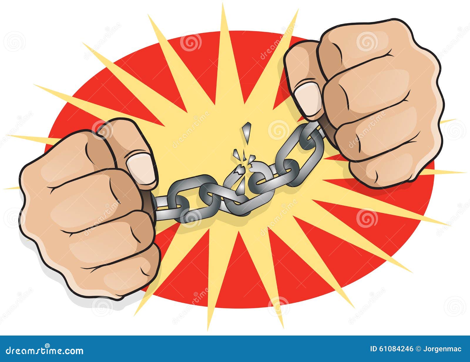 Pop Art Chained Fists Breaking Free. Stock Vector - Image: 61084246 Pop Art Chained Fists Breaking Free. Stock Vector - Image: 61084246