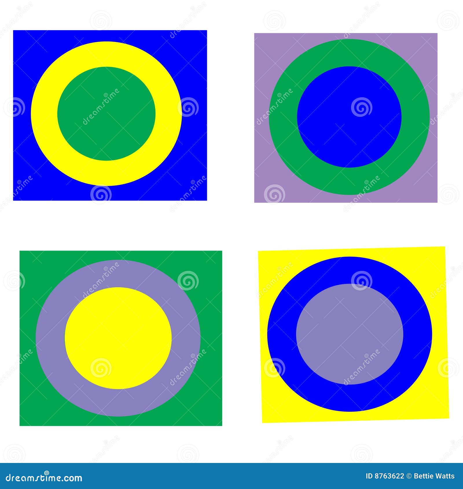 Pop Art Circles on Square stock illustration. Illustration of designs ...